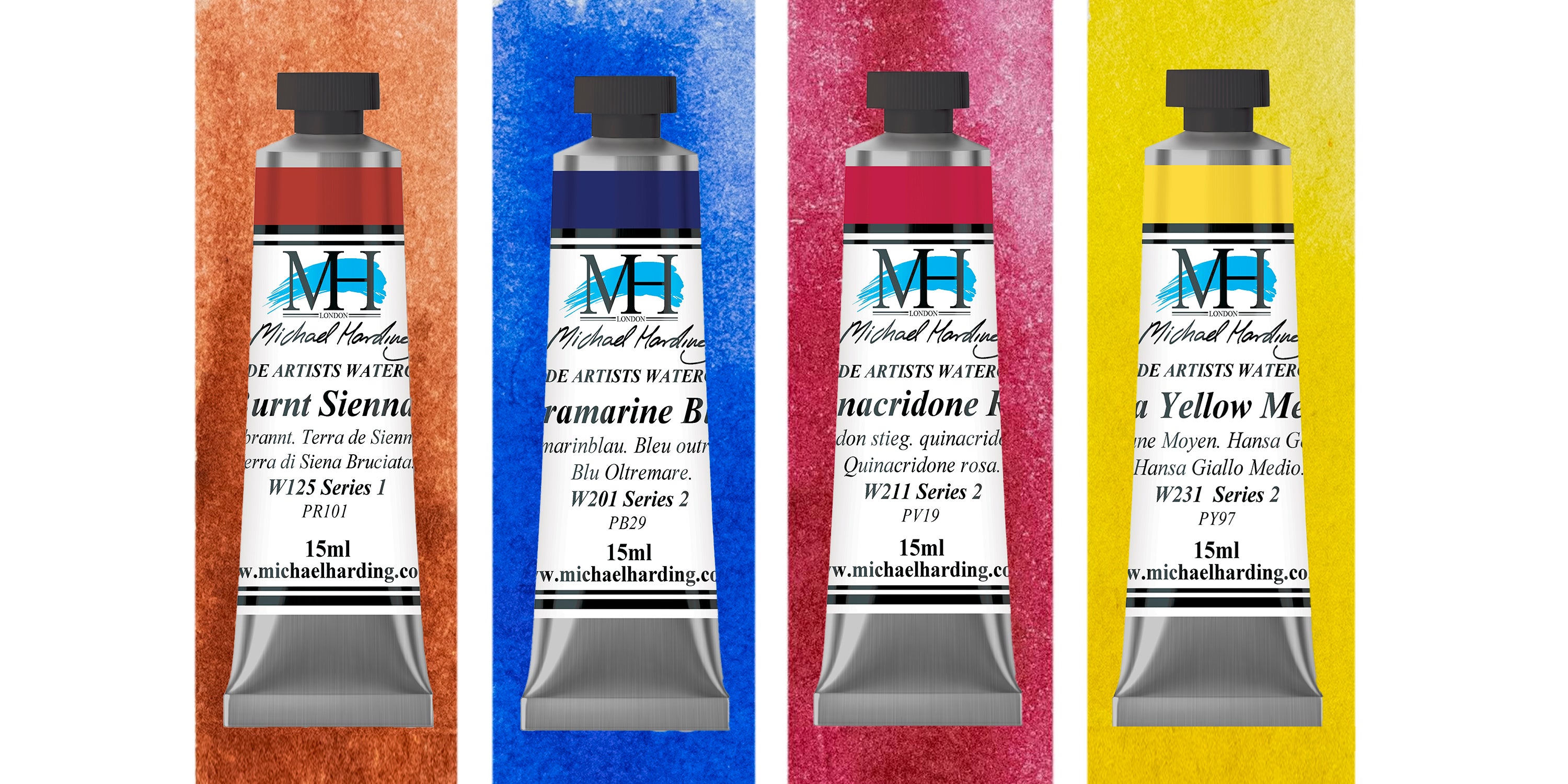 Michael Harding Watercolour Paint Brienne Brown Intro Set 15ml – Art ...