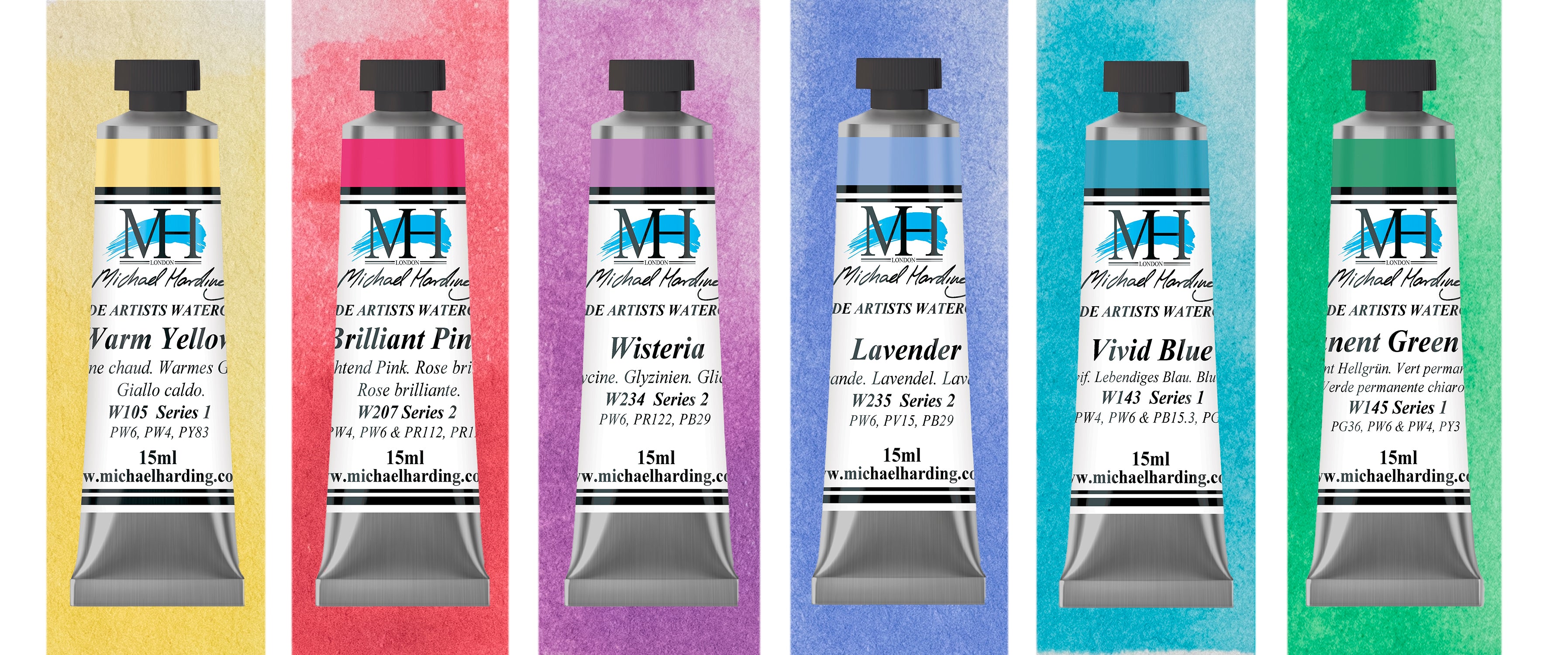 Michael Harding Watercolour Paint Pastel Selection Set 15ml – Art Req ...